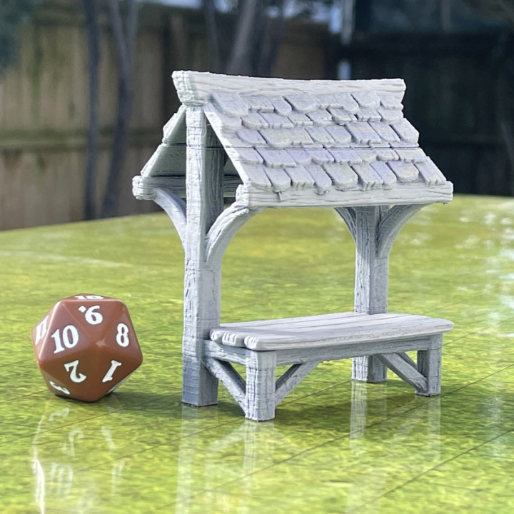 3D Printable Modular Market Stall by Gracewindale Mini Scenery