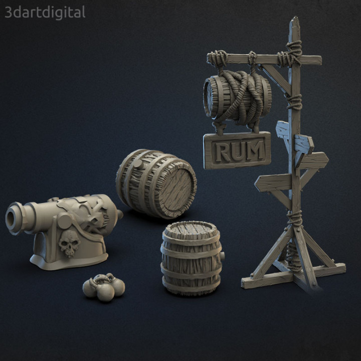 3D Printable Carcaros Dockyard by 3dartdigital