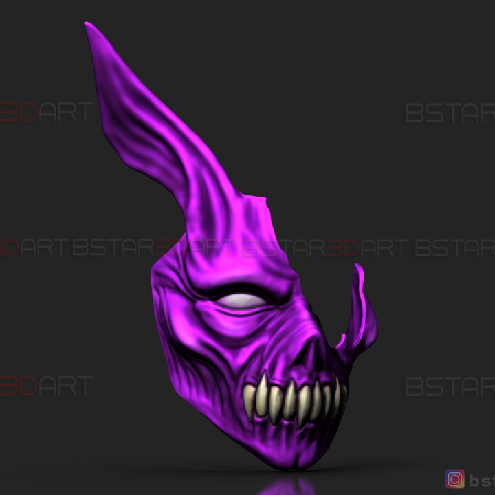 3D Printable Horror Rabbit Face Mask by 3DpropsDesigns