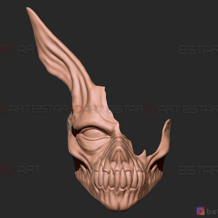 3D Printable Horror Rabbit Face Mask by 3DpropsDesigns