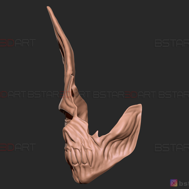 3D Printable Horror Rabbit Face Mask by 3DpropsDesigns