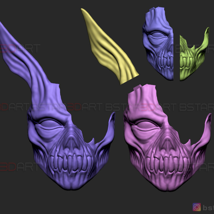 3D Printable Horror Rabbit Face Mask by 3DpropsDesigns