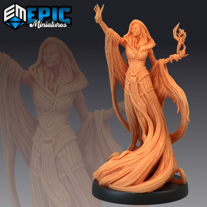 3D Printable Nightmare Ghost Magic / Lady in White / Female Undead ...