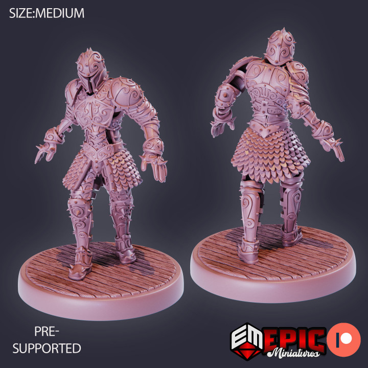3D Printable Animated Armor Set / Cursed Castle Guard / Ghost Possessed ...