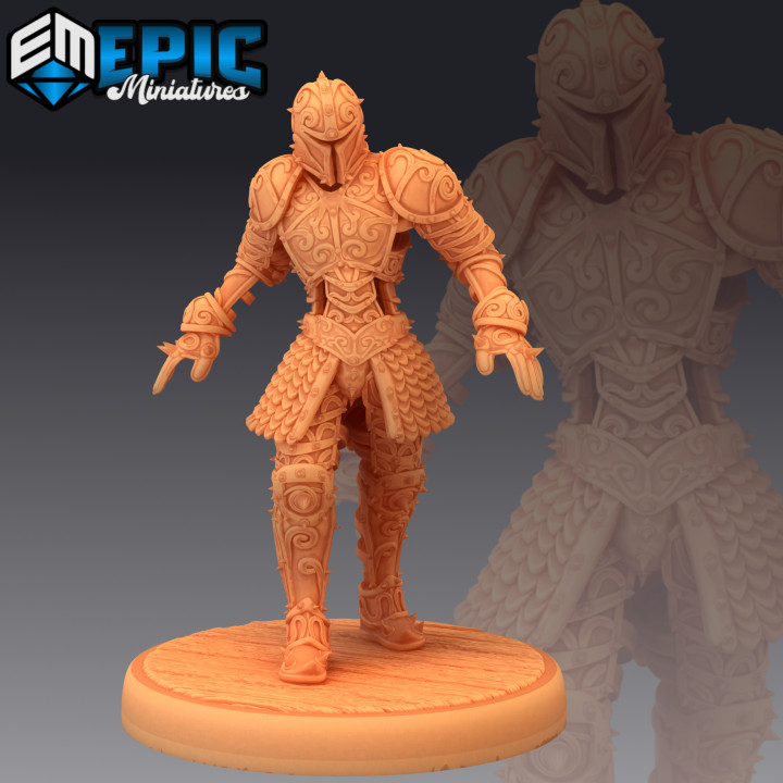 3D Printable Animated Armor Set / Cursed Castle Guard / Ghost Possessed ...