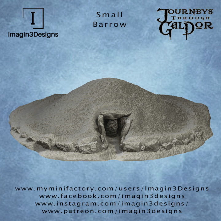 3D Printable Ancient Stones - Small Barrow by Imagin3Designs