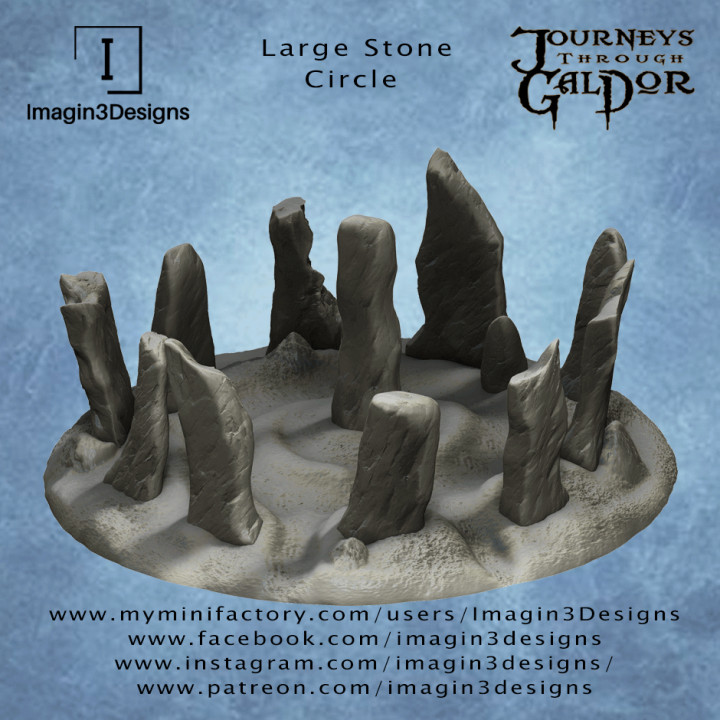 3D Printable Ancient Stones - Large Stone Circle by Imagin3Designs