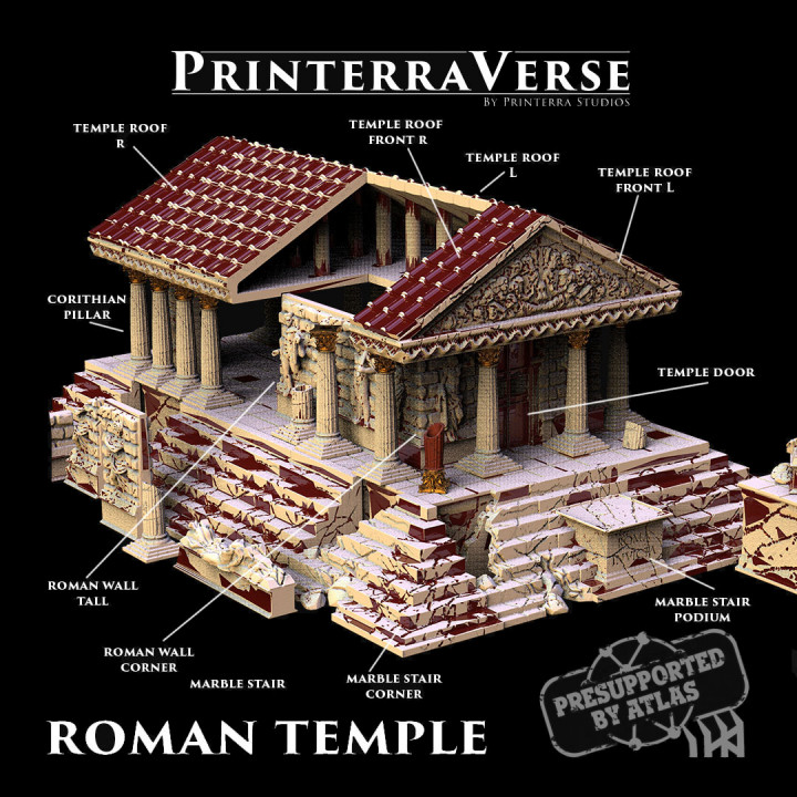 3D Printable 001 ROMAN Legendary Rome Settlement Terrains Buildings by ...