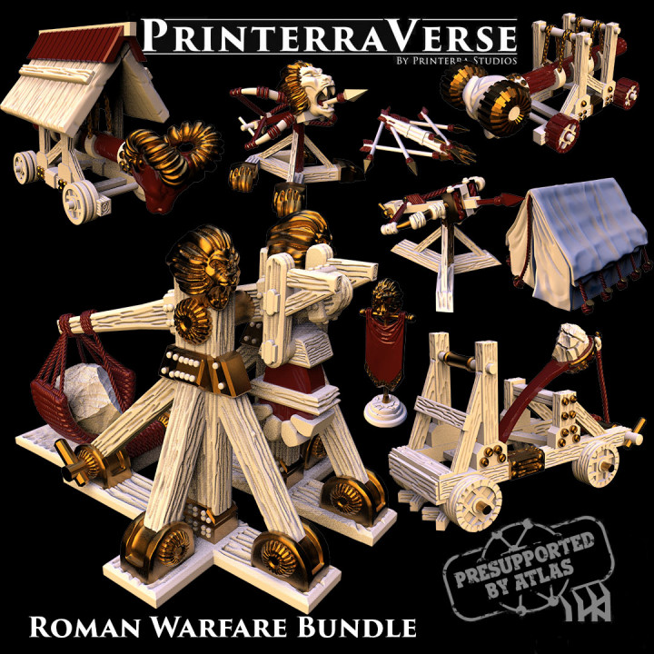 3D Printable 001 ROMAN Legendary Rome Warfare Siege Machine by ...