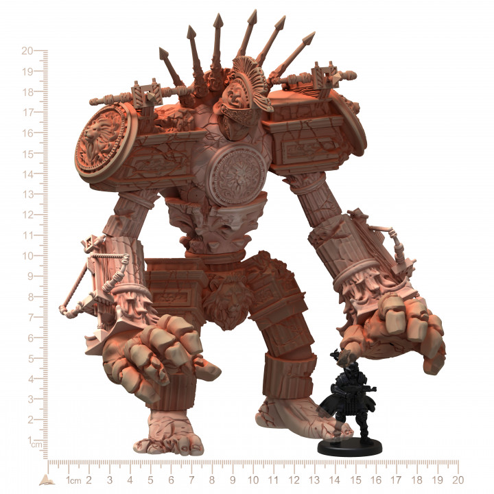 3D Printable 001 ROMAN Ancient Giant Stone Ruin Golem Gladiator ...