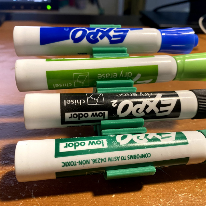 3D Printable Expo Marker Holder by Rahul Gupta