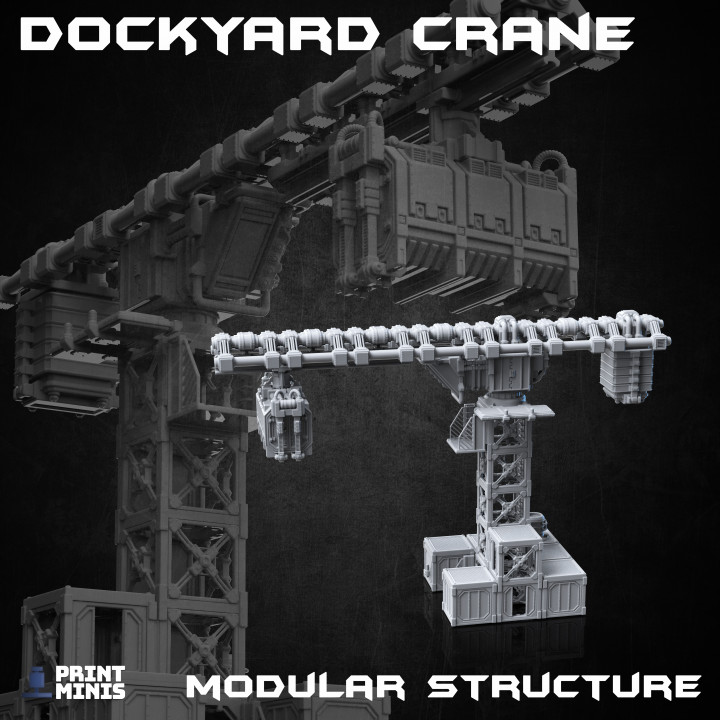 3D Printable Dockyard Crane & Modular Buildings Set - Ironside Docks ...