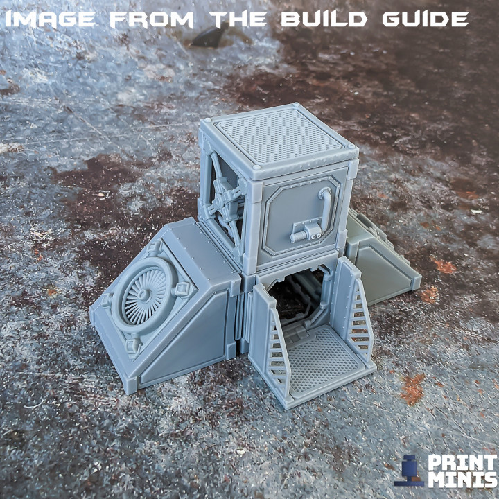 3D Printable Dockyard Crane & Modular Buildings Set - Ironside Docks ...