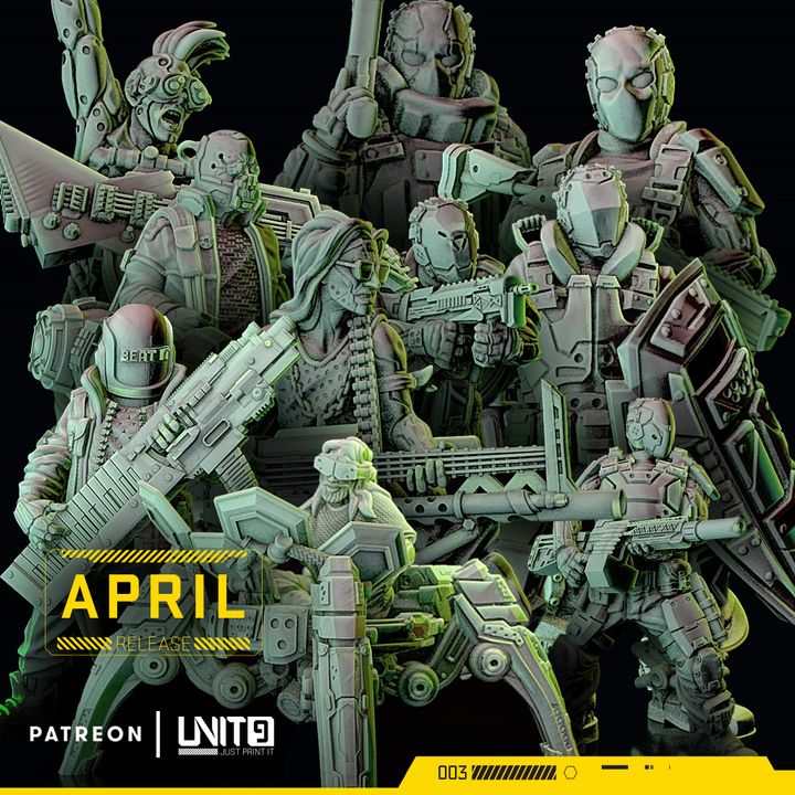 3D Printable UNIT9 April release by UNIT9