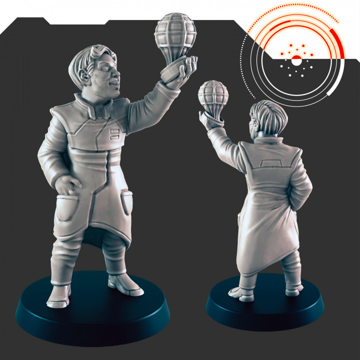 3D Printable Sci-fi Human Scientists/NPCs [Support-free] by Evan Carothers