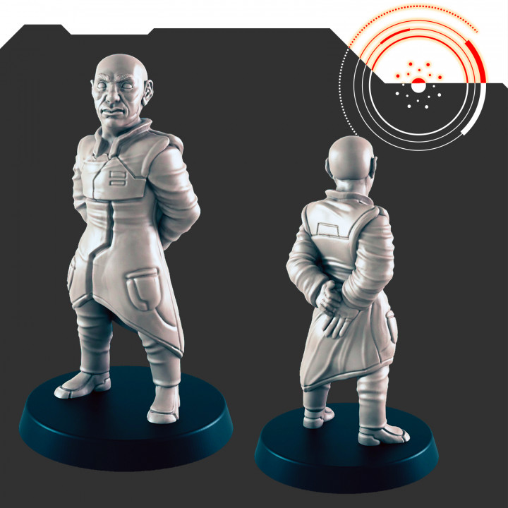 3D Printable Sci-fi Human Scientists/NPCs [Support-free] by Evan Carothers
