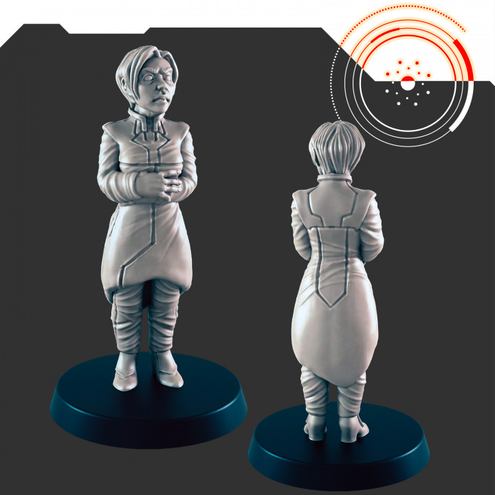 3D Printable Sci-fi Human Scientists/NPCs [Support-free] by Evan Carothers