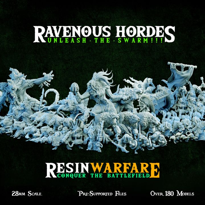 3D Printable Ravenous Hordes - Collection Pack by ResinWarfare