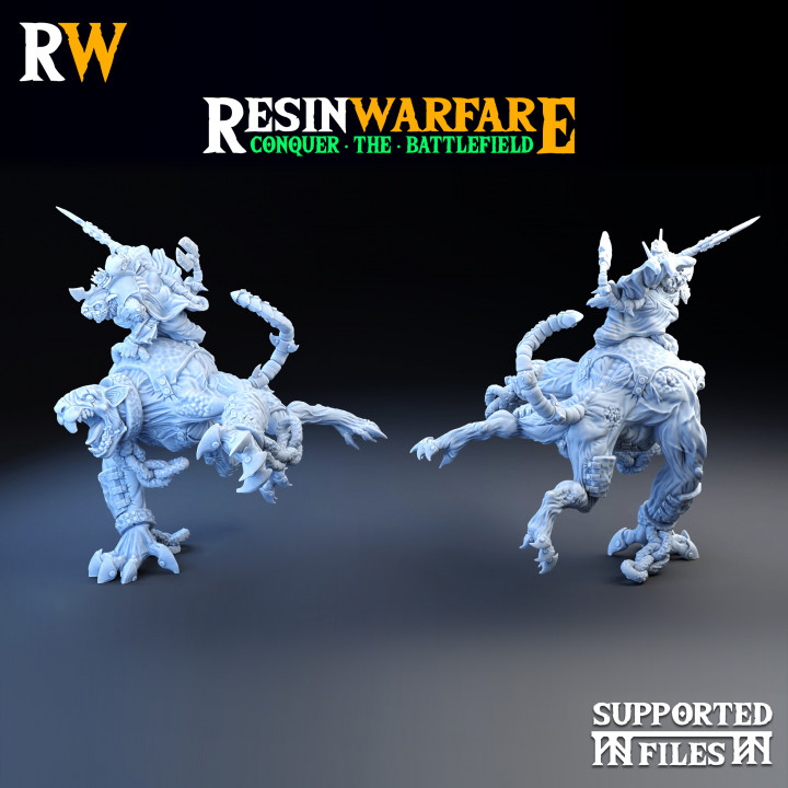 3D Printable Infinite Legions - Warlord mounted on Armored Rat Brute by ...