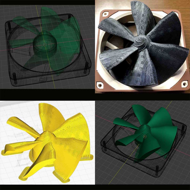 3D Printable FAN PC (Computer Case) Custom Noctua NF-A12x25 by Simone