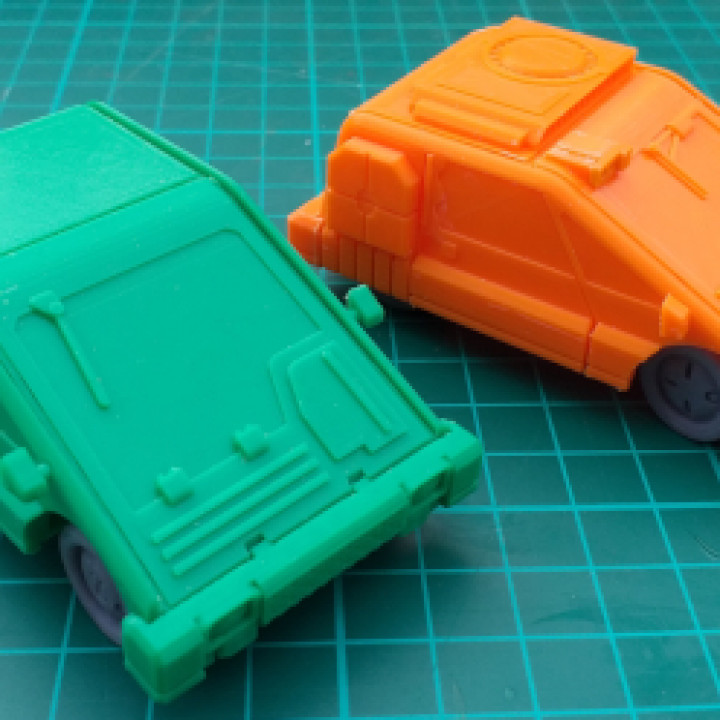 3D Printable Cyberpunk Compact Cars by Tabletop Terrain