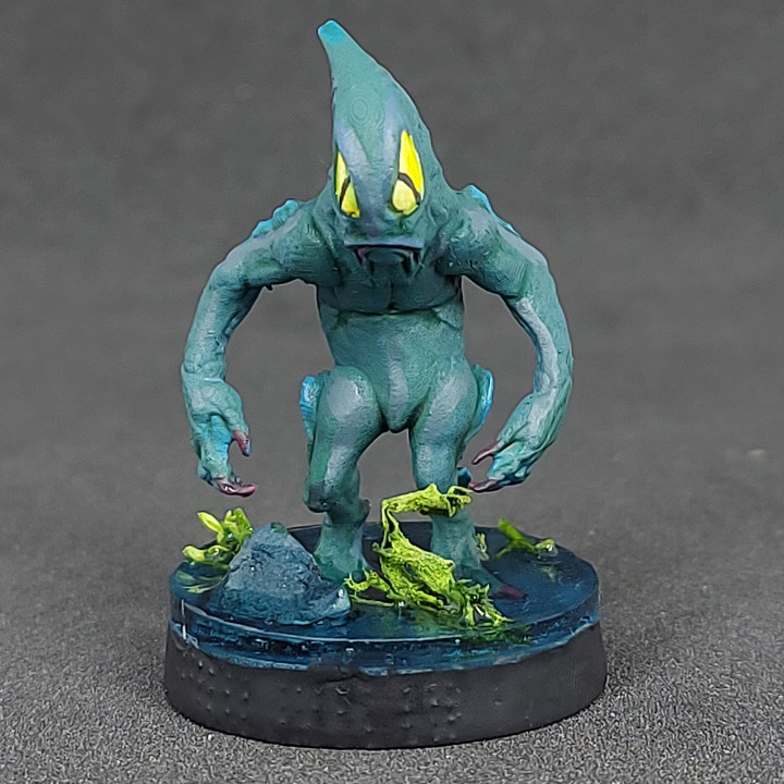 3D Printable Deep Ones B - PRE-SUPPORTED by ColossalMiniatures
