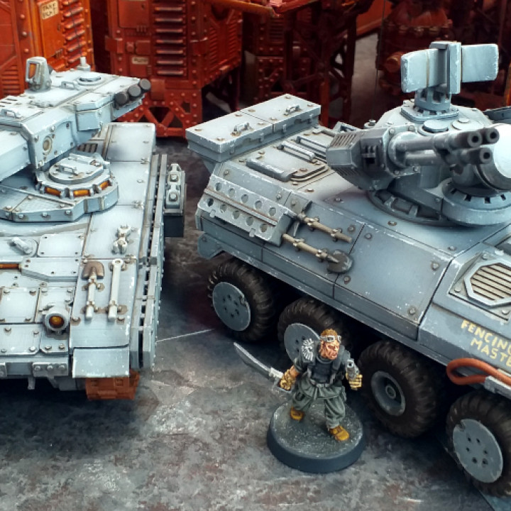 3D Printable Extra Turrets - AA and Autoloader - 28mm by Tabletop Terrain