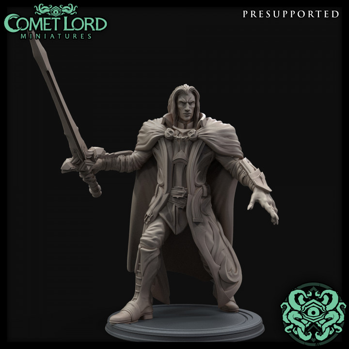 3D Printable Viktor, Vampire Lord by Comet Lord Miniatures