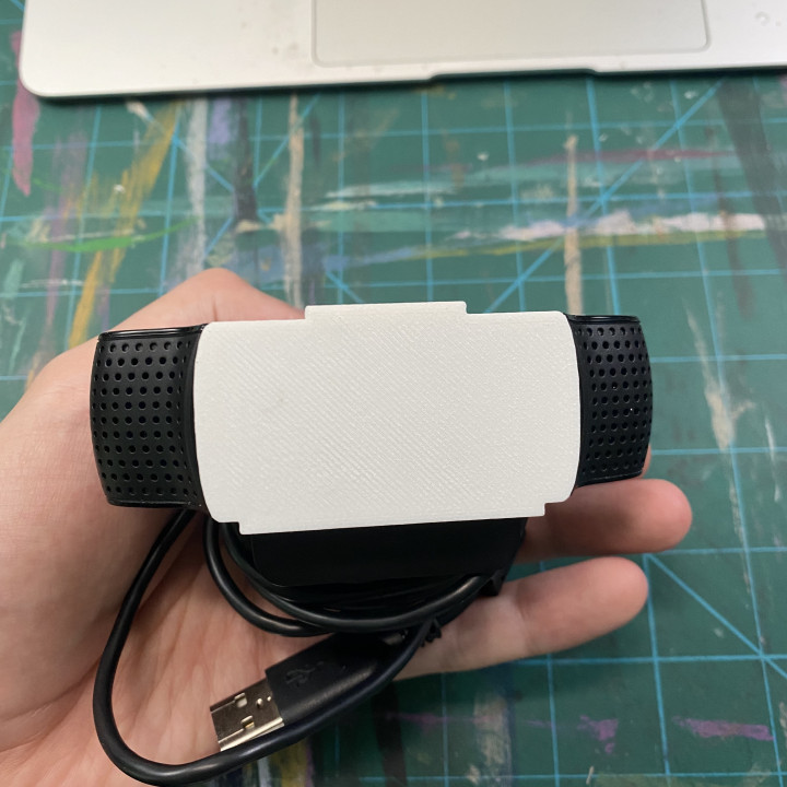 3D Printable Logitech C920 Webcam Cover by Jeremy Couch
