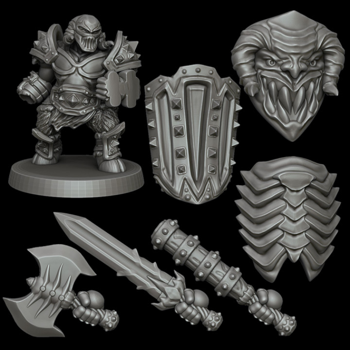 3D Printable Armored Demon - Demon Minion by Jamie Korte