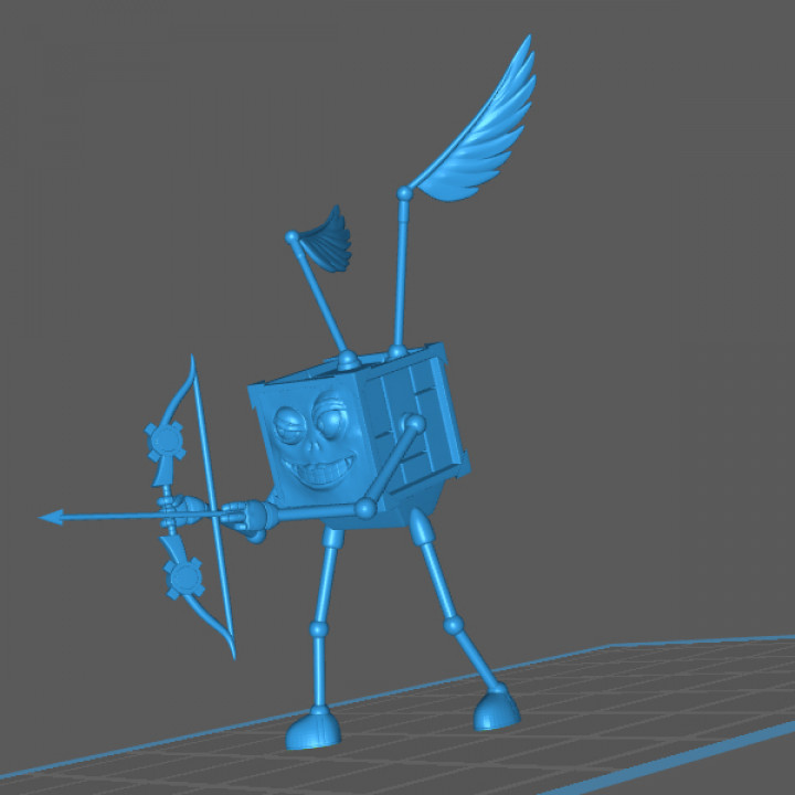 3D Printable Modron - Quadrone - Geometric Warrior by nonPareil Institute