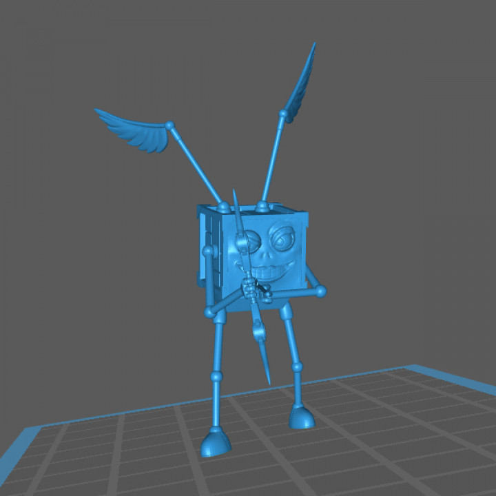 3D Printable Modron - Quadrone - Geometric Warrior by nonPareil Institute