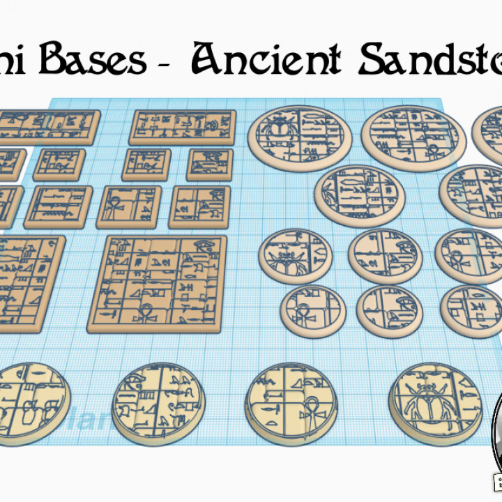 3D Printable Mini Bases - Ancient Sandstone by brander roullett