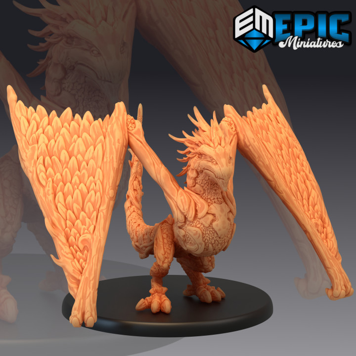 3D Printable Wood Wyvern Set / Jungle & Forest Drake / Plant Dragon by ...