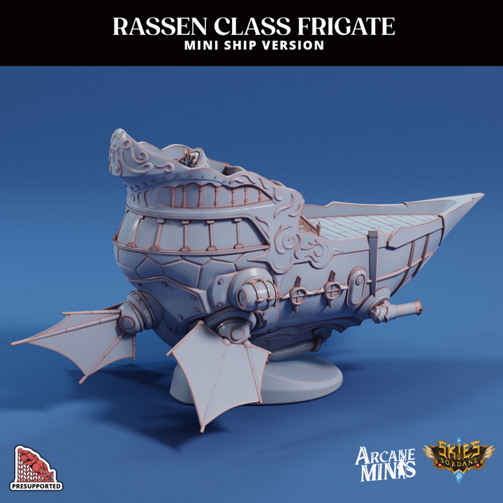 3D Printable Rassen Assault Frigate - Mini Ship by Arcane Minis