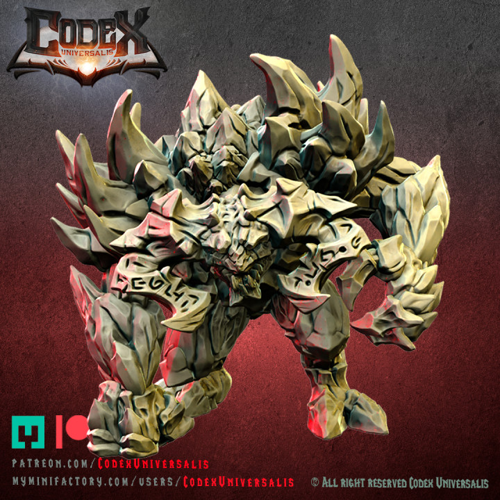 3D Printable Fire and stone Demons pack by Codex Universalis