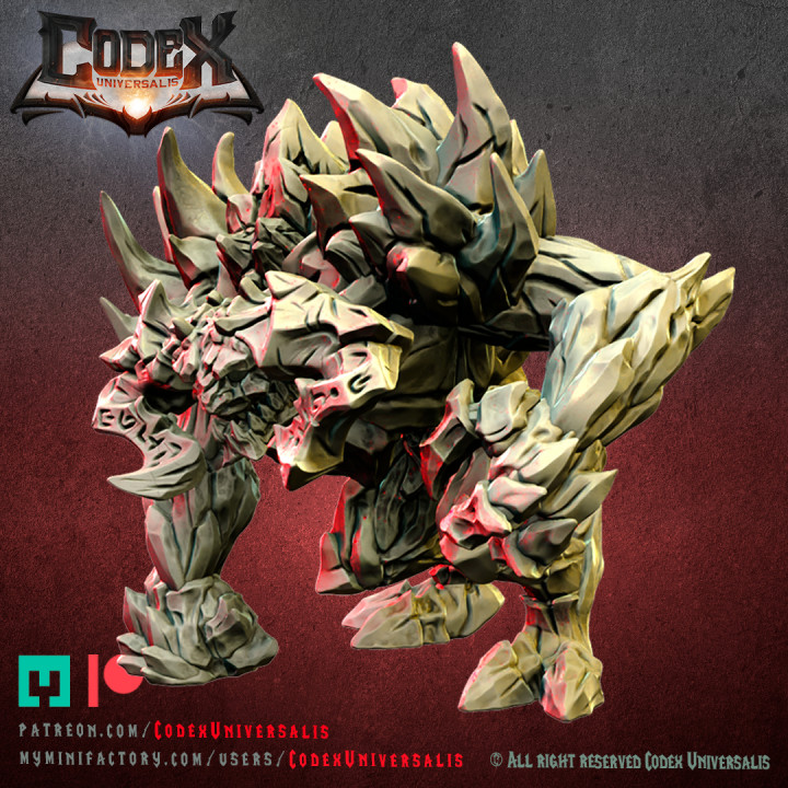 3D Printable Fire and stone Demons pack by Codex Universalis