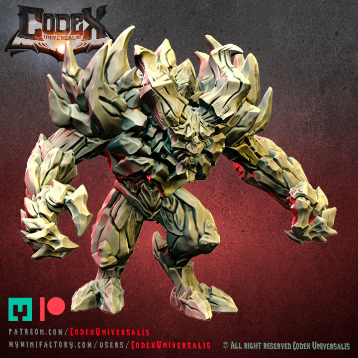 3D Printable Fire and stone Demons pack by Codex Universalis