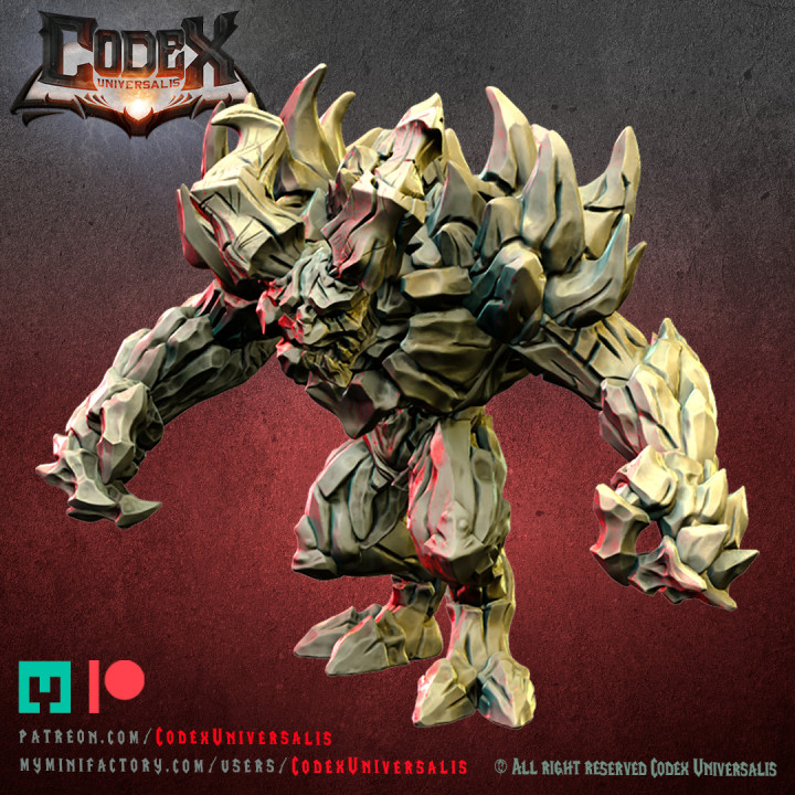 3D Printable Fire and stone Demons pack by Codex Universalis