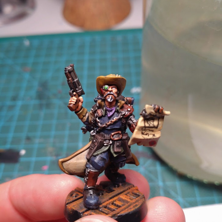 3D Print of The Bounty Hunter - Modular Post Apocalyptic Miniature by Washu