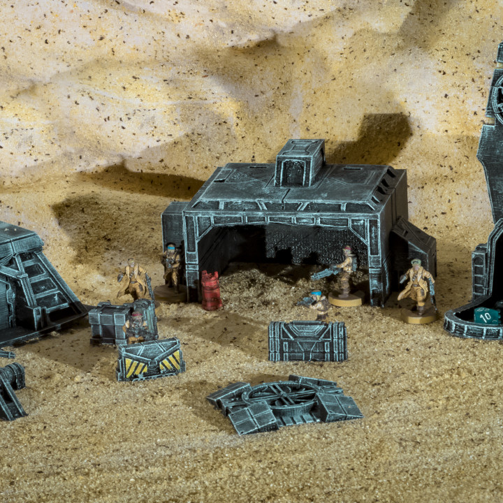 3D Printable Sci fi terrain Bundle by Crosslances