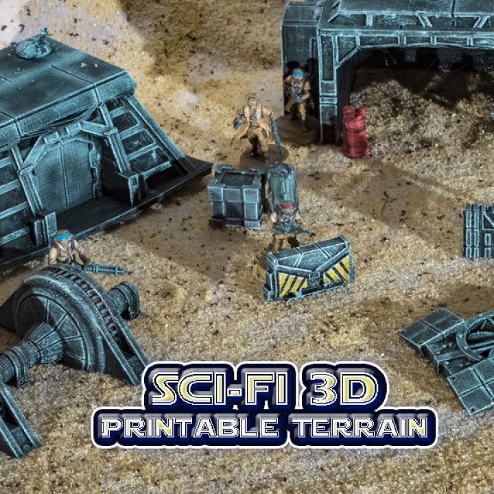 3D Printable Sci fi terrain Bundle by Crosslances