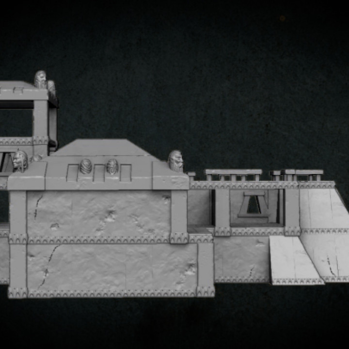 3D Printable Large Aztec Temple by Christopher Adam