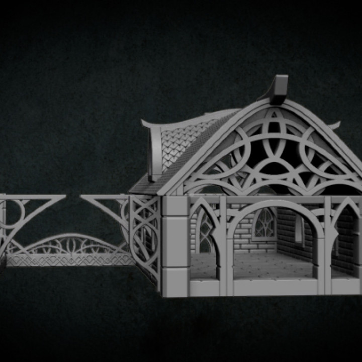 3D Printable High Elves Barracks by Christopher Adam