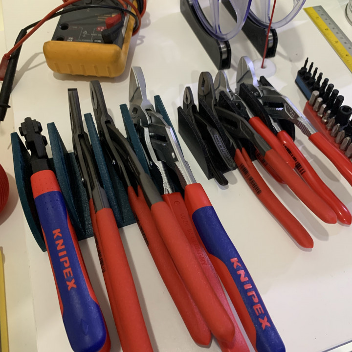 3D Printable Knipex pliers bench organizer by Said