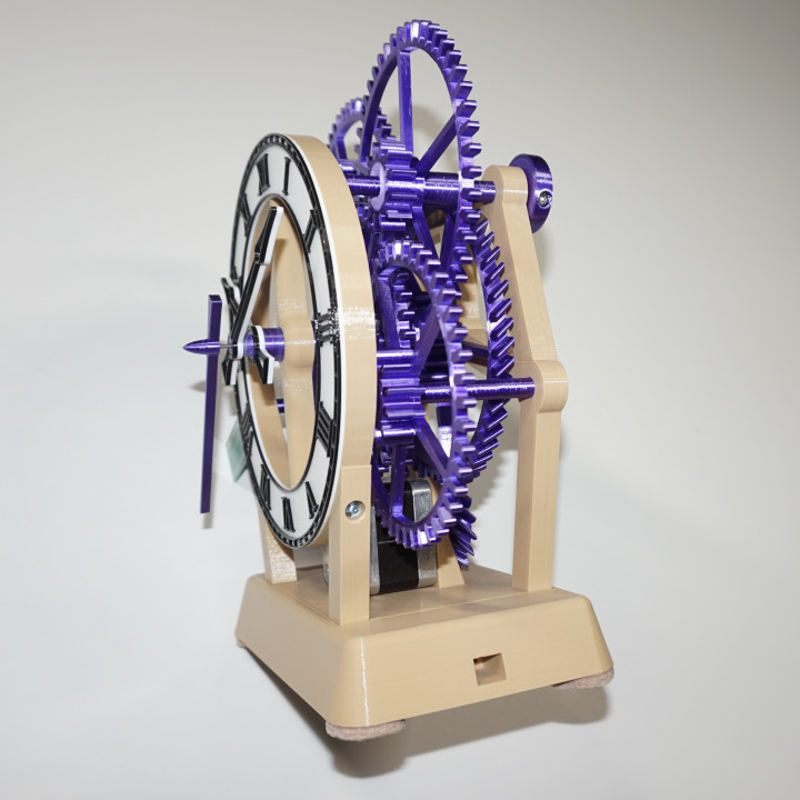 3D Printable Silent Desk Clock by Steve Peterson