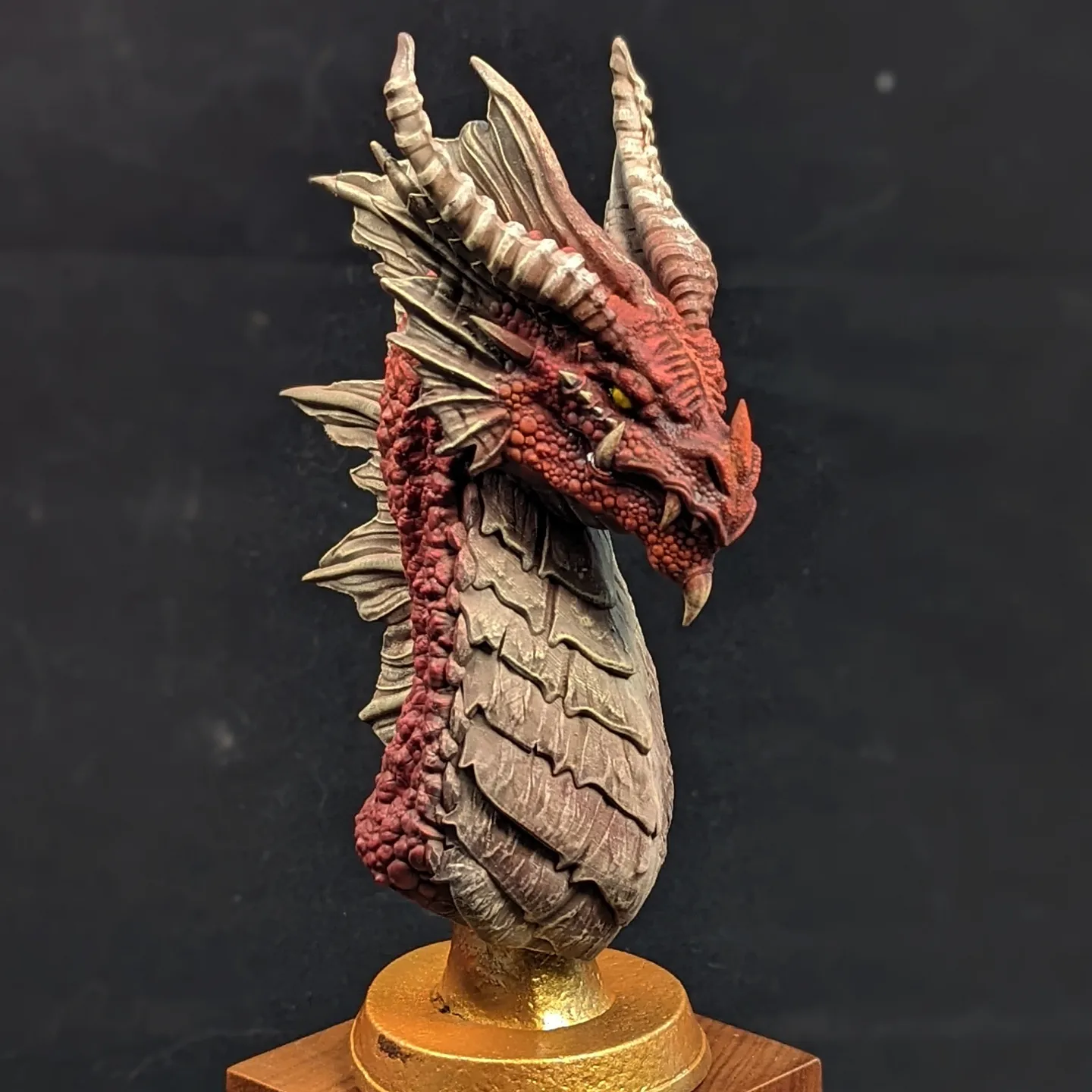 3D Printable Red Dragon Bust (Pre-Supported) by Fotis Mint Studios