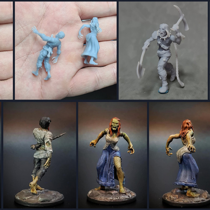 3D Printable Zombie Bundle 01 by Ronin Arts Workshop