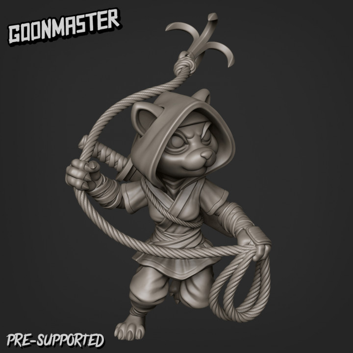 3D Printable Ninja Cat - Grappling Hook by Goon Master
