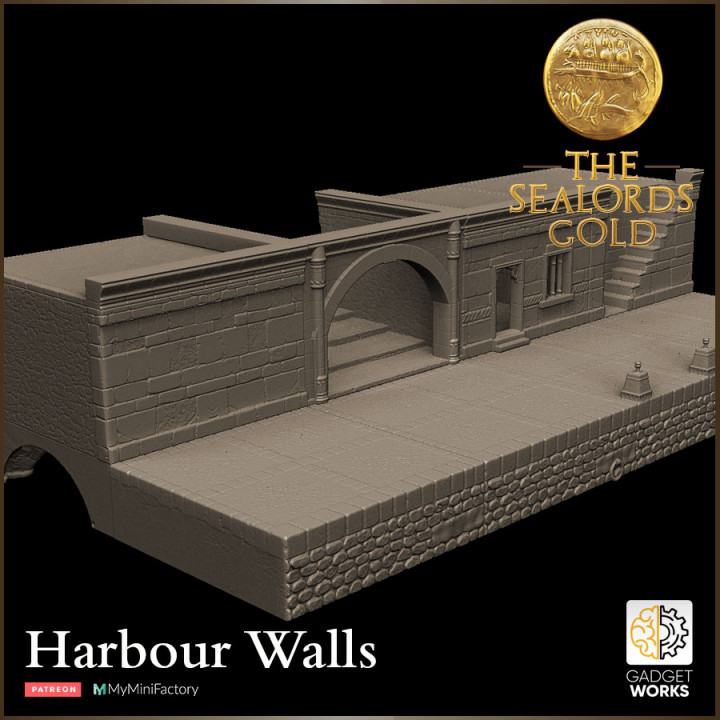 3D Printable Ancient Harbour Scenery Value Pack by Gadgetworks